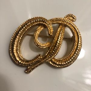 Dior | Other | Christian Dior Gold Tone Brooch Pin | Poshmark